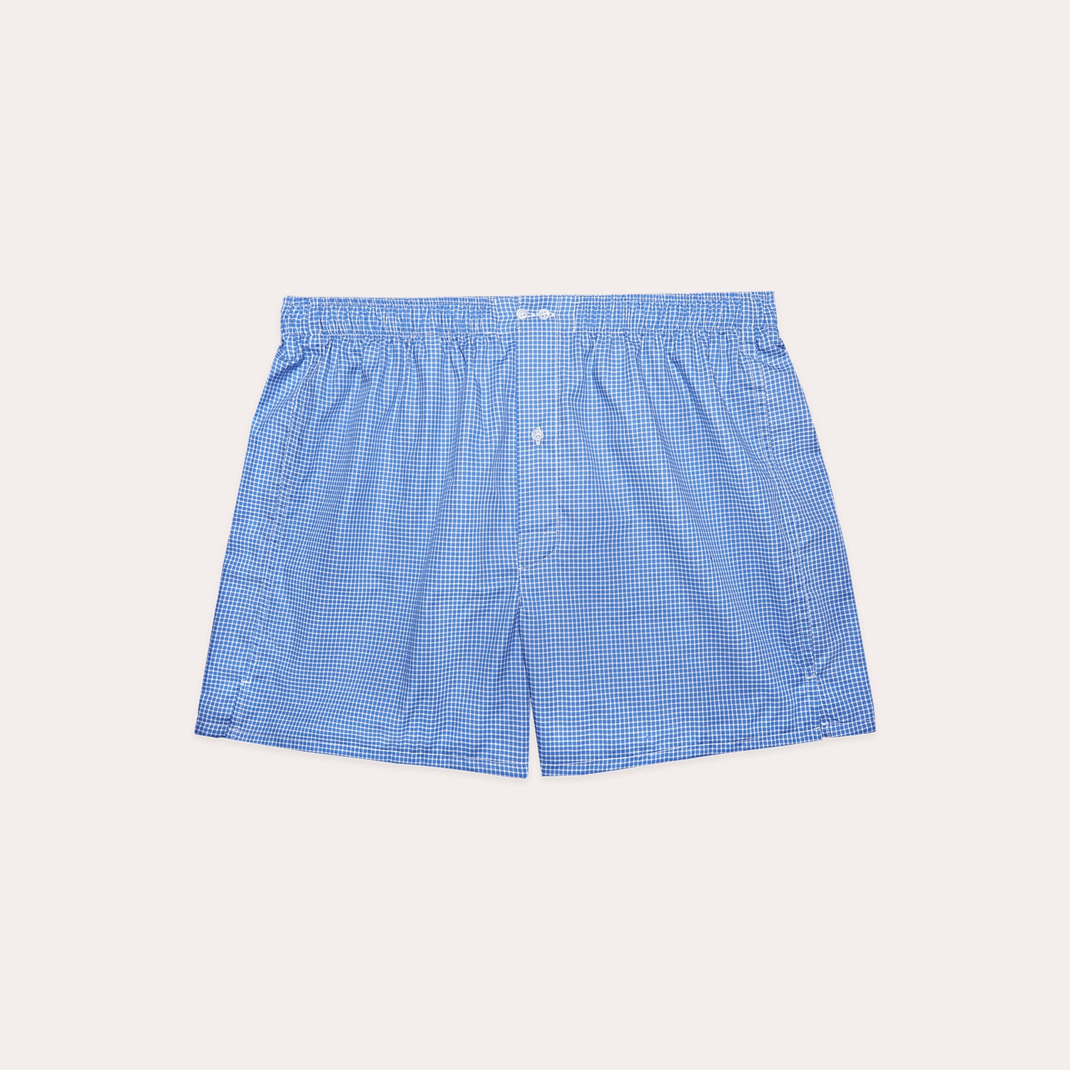 Upcycled blue and white checkered boxer shorts – Hast Paris
