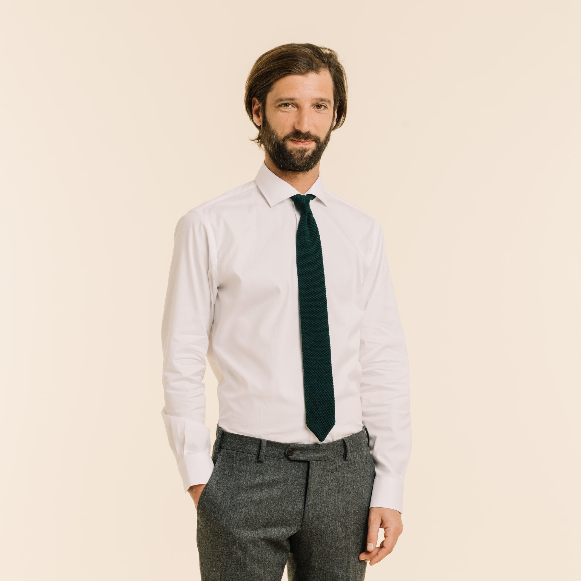 Cravate Verte en Maille de Laine | Hast – Hast Paris